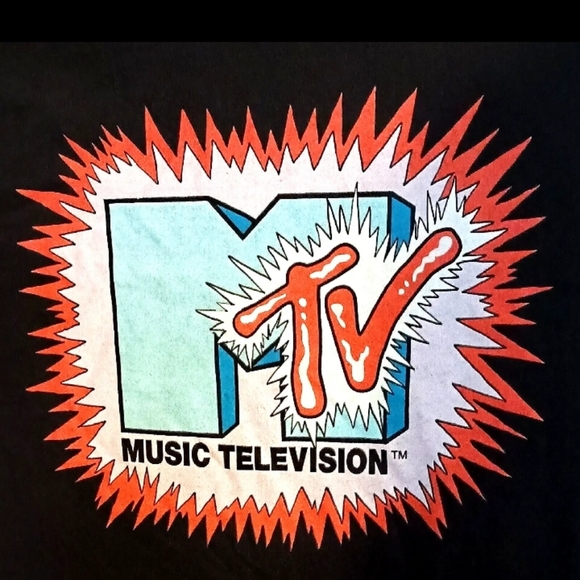 Viacomm | Shirts | Retro 29 Mtv Logo Black Tshirt Music Television Size ...